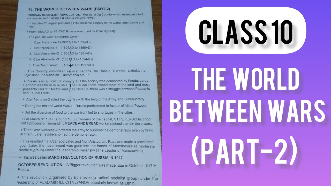 L-14:- The World between Wars(Part-2)/Social Studies/Notes L-14(2)/10th ...