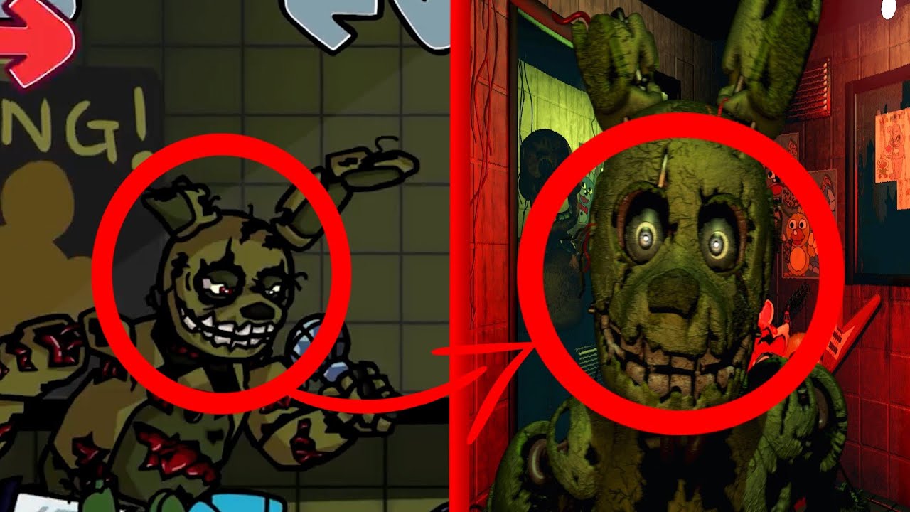 References in FNF VS Springtrap | (Springtrap & FNF) Five Nights at ...