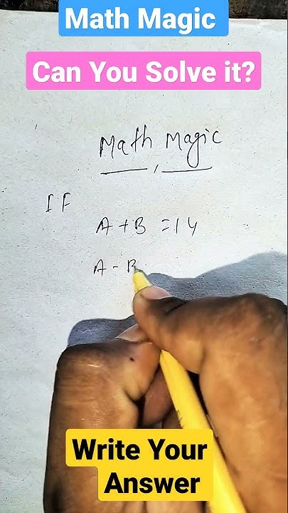 Math Magic, Mathematical Trick Play with math Math Tricks Reasoning ...