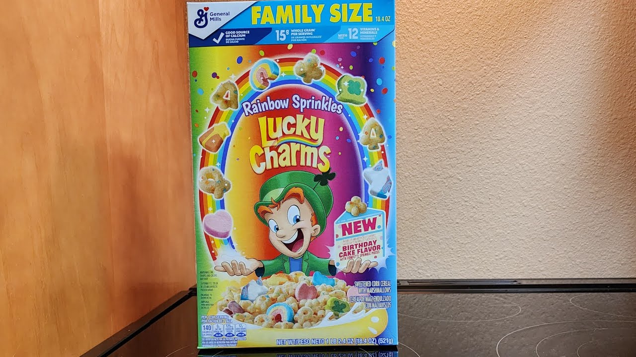 New Lucky Charms Rainbow Sprinkles Birthday Cake - YouTube