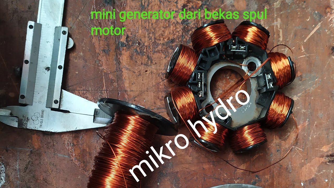 PERCOBAAN MEMBUAT MINI GENERATOR DARI BEKAS SPUL MEGAPRO UNTUK PLTMH ...