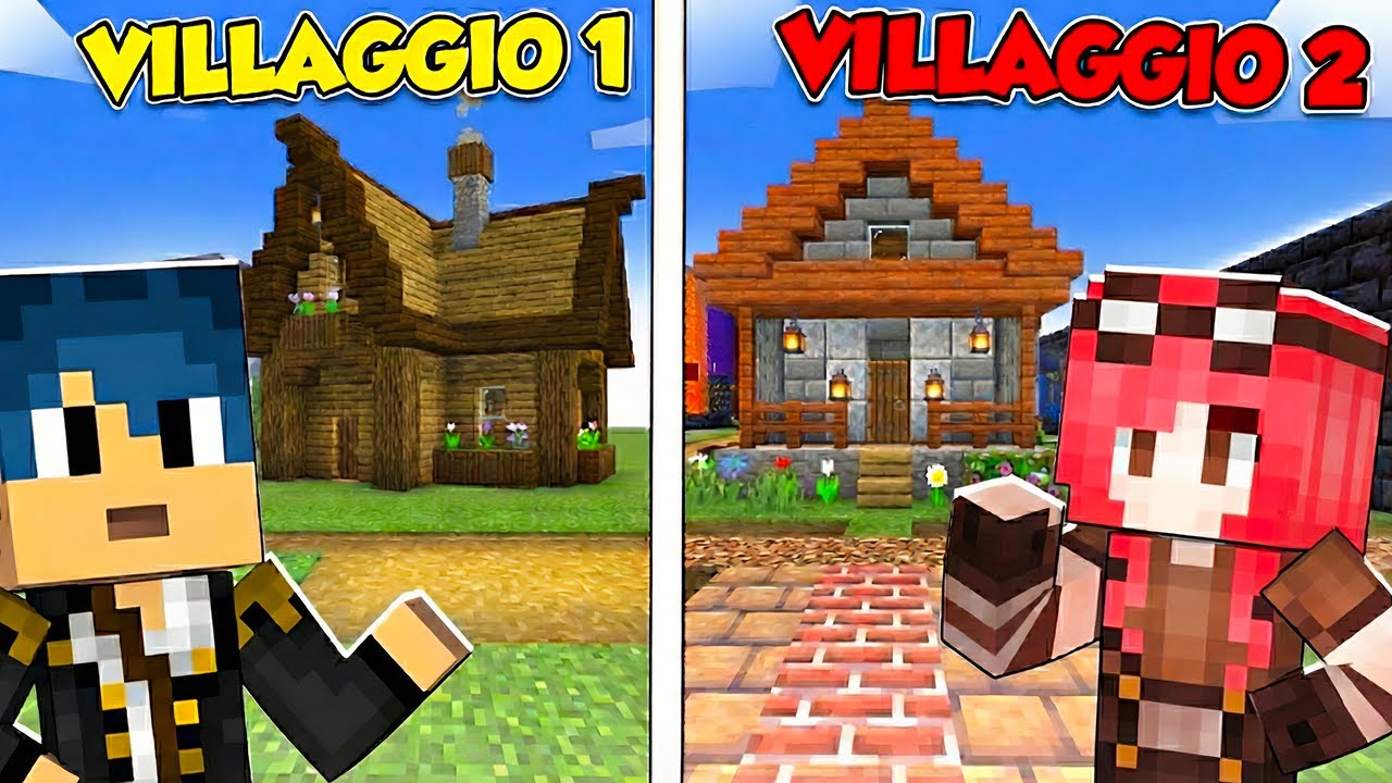CHI COSTRUISCE IL VILLAGGIO MIGLIORE? - STEF vs PHERE - Minecraft - YouTube