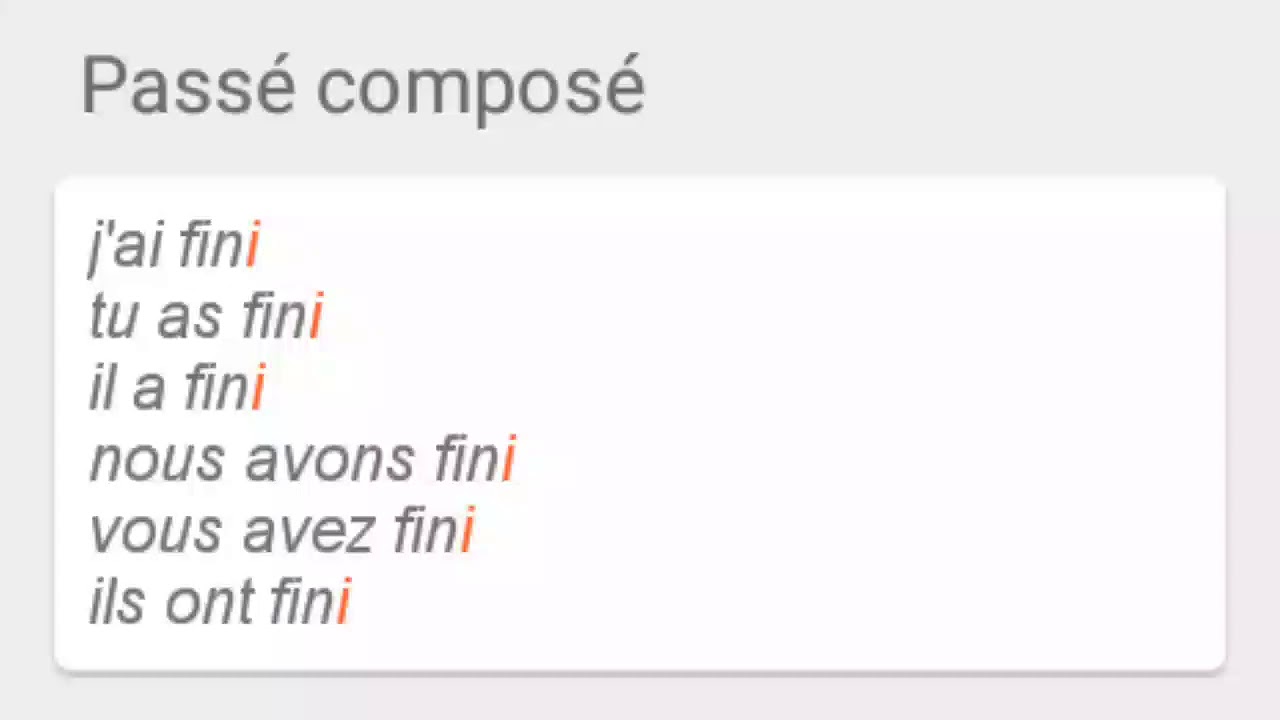 La conjugaison du verbe "finir"👏👏 - YouTube