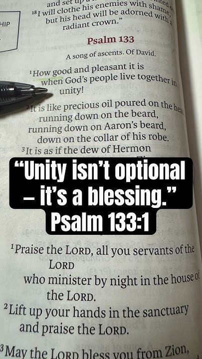 “Unity Unlocks the Blessing | Psalm 133” #love #faith #victoryinjesus # ...