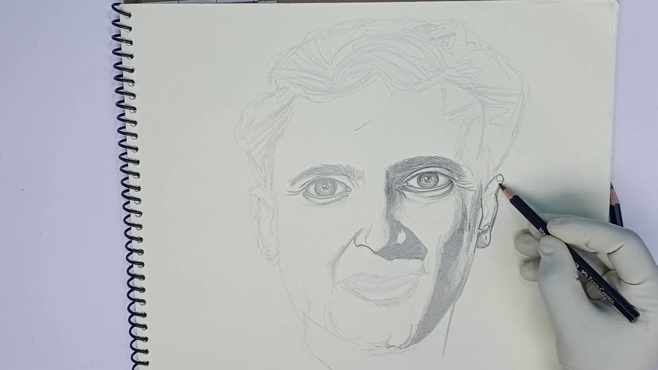 #precktice ।old actors face drawing । pencil sketch । actor face sketch ...