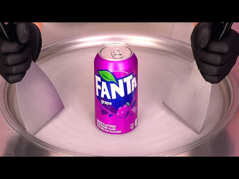 Fanta Grape - Ice Cream Rolls | ASMR