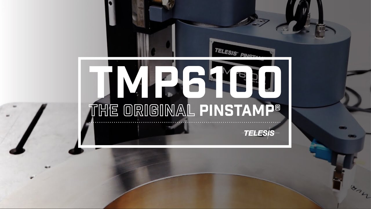 Telesis PINSTAMP® TMP6100 is the Dot Peen Marker with a Robotic Arm ...