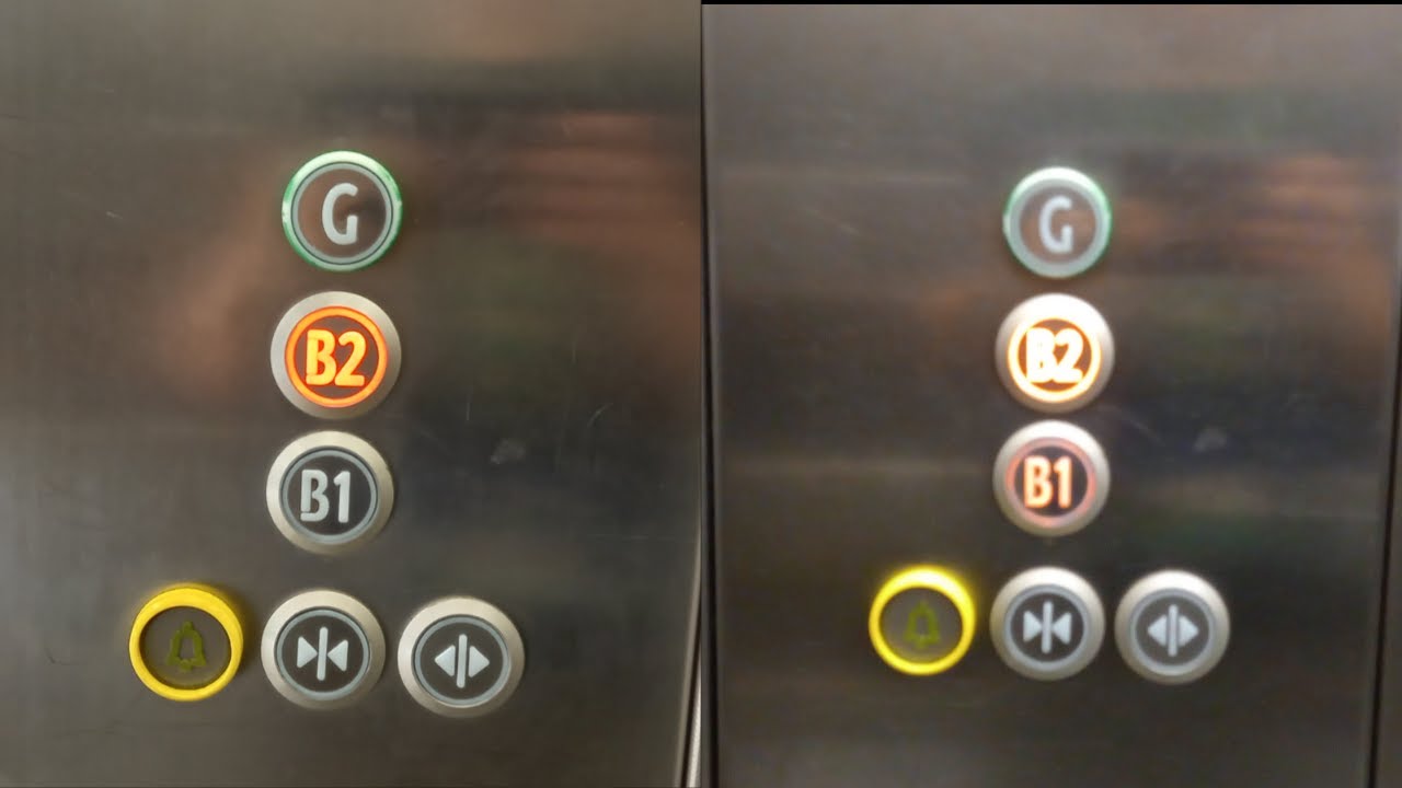 Epic!! 2006 Kone Ecodisc lifts at Waitrose in Bath - YouTube