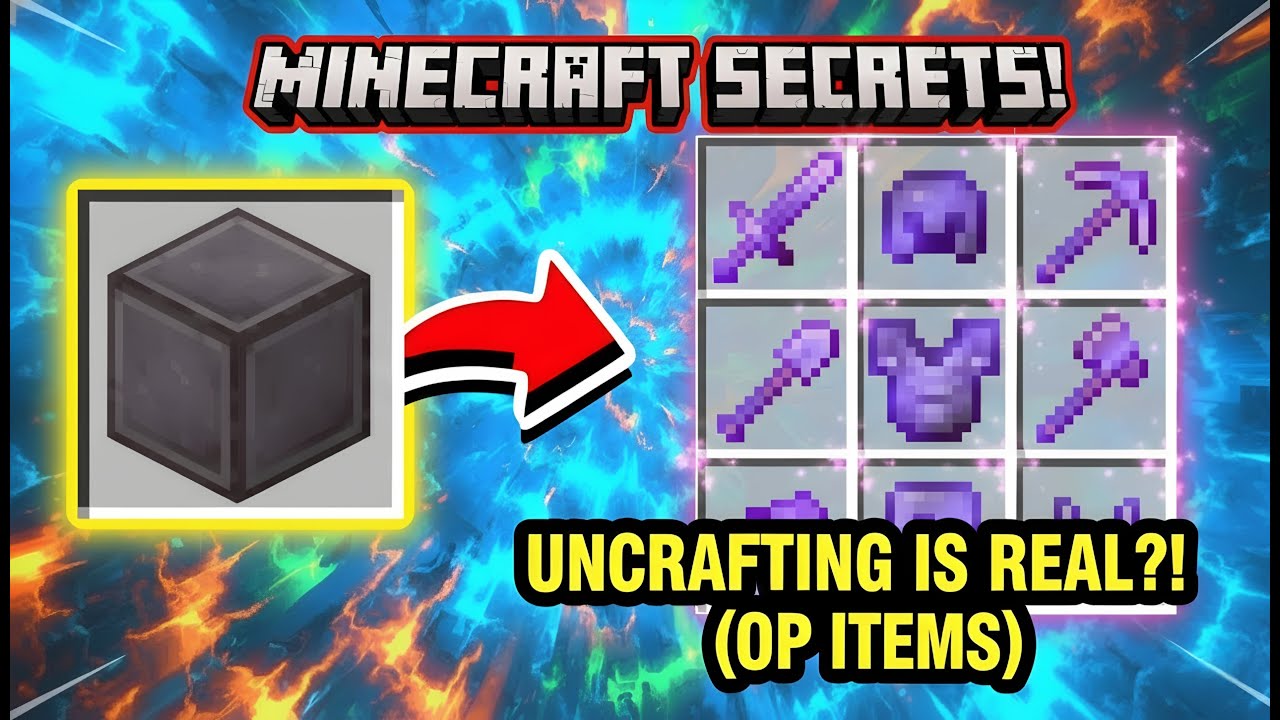 Minecraft Secrets: Reversed Crafting = OP Items?! - YouTube