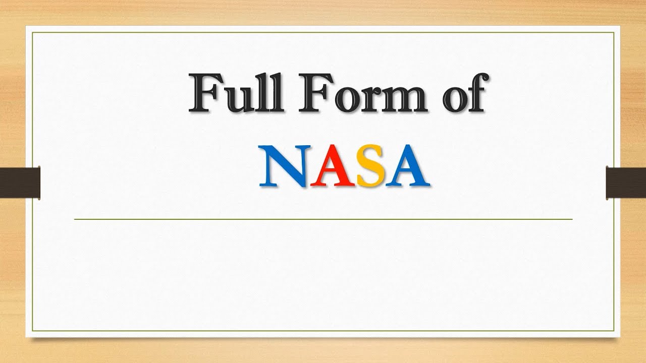 Full Form Of NASA Did You Know YouTube full-form-of-nasa-did-you-know-youtube