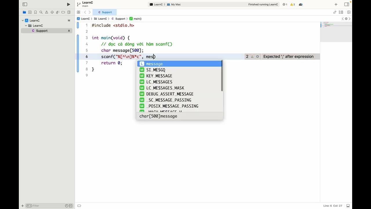 Đọc cả dòng dữ liệu với hàm scanf() trong C - YouTube