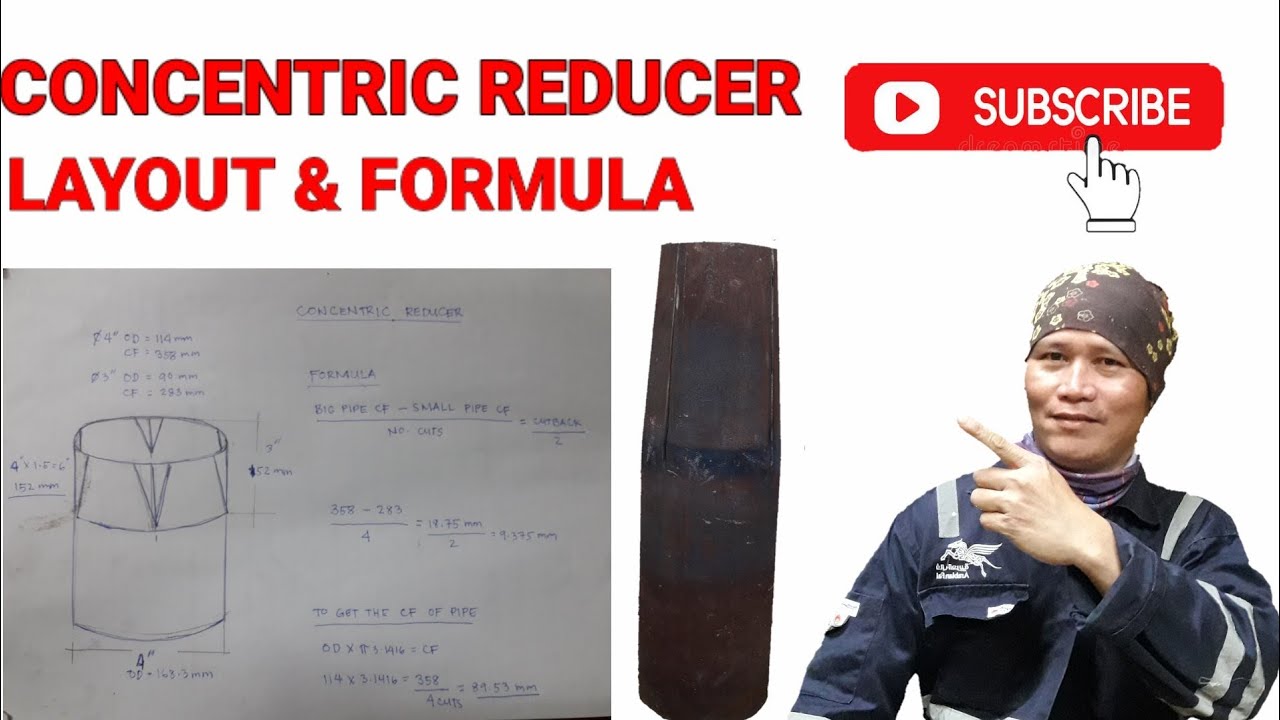CONCENTRIC REDUCER LAYOUT FORMULA YouTube CONCENTRIC REDUCER LAYOUT FORMULA YouTube