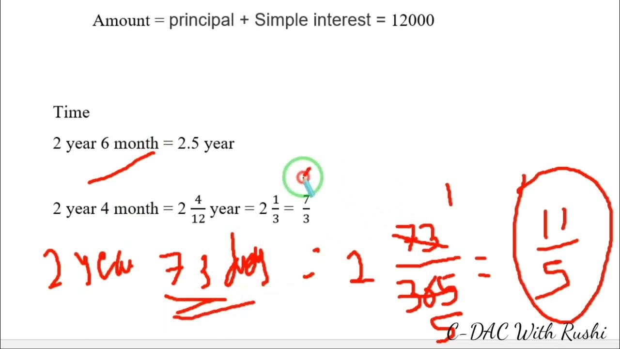 24 Simple interest Tricks Complete Concept And Short Tricks C DAC - YouTube