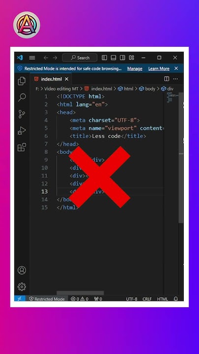 "Create Multiple Divs in One Click with this Easy Trick!" #lesscode #html #trick - YouTube