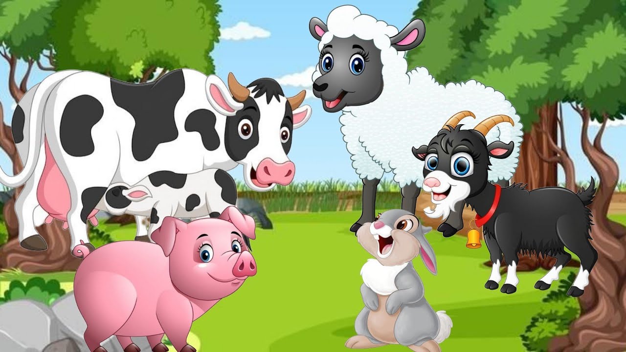 Cute animals around us - Giraffe, Ladybug, Dairy Cow - YouTube
