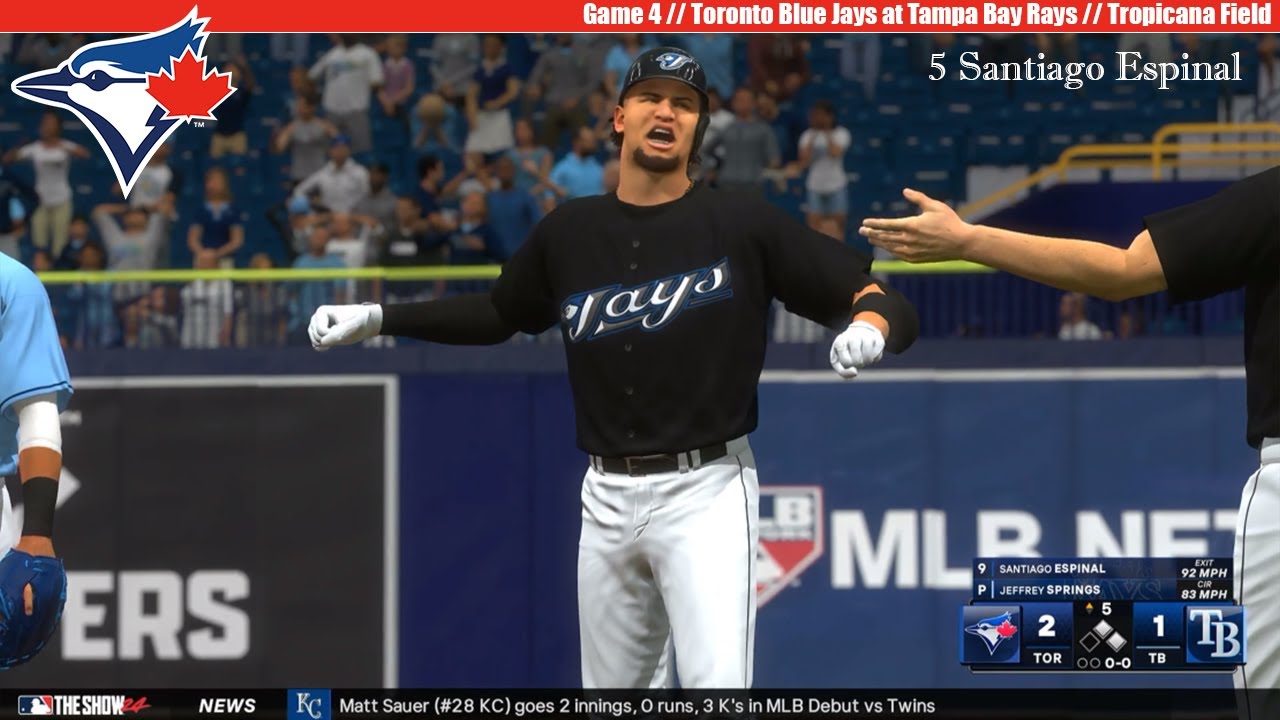 MLB THE SHOW 24 | Toronto Blue Jays at Tampa Bay Rays | Game 4 - YouTube
