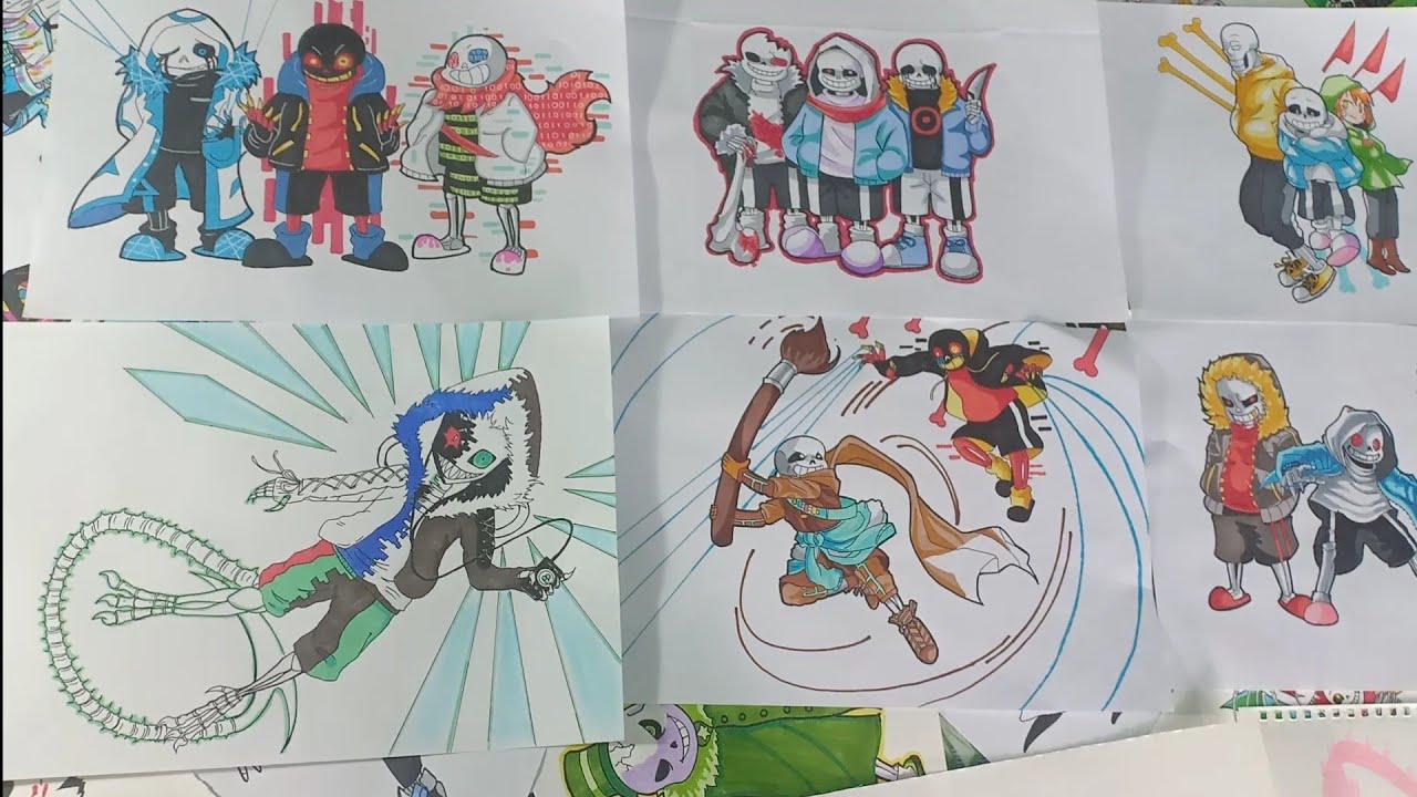 The World of Au Sans Undertale Thế Giới Sans Của HERO ART - YouTube