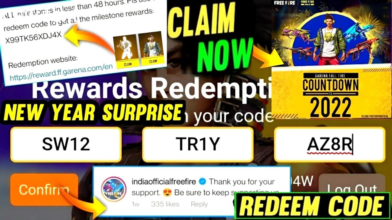 Today Redeem Code Free Rewards Today Only | FFPL Redeem Code Today ...