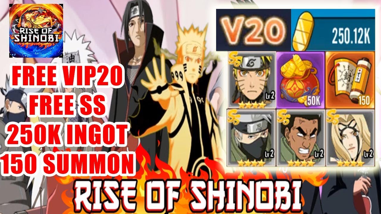 Rise Of Shinobi Gameplay - Official Launch Free V20 & SS & 250K Ingot ...