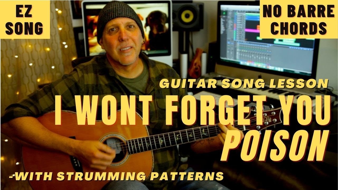 Poison I Wont Forget You Guitar Song Lesson with lick & Tabs - Easy ...