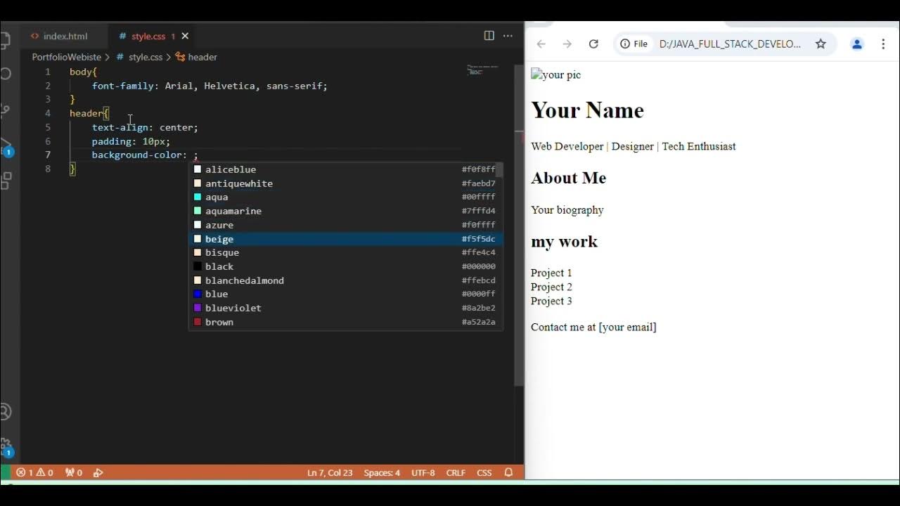 Personal Portfolio Page Using HTML & CSS | We Are Programmers | #website #html5 #css3 #portfolio ...