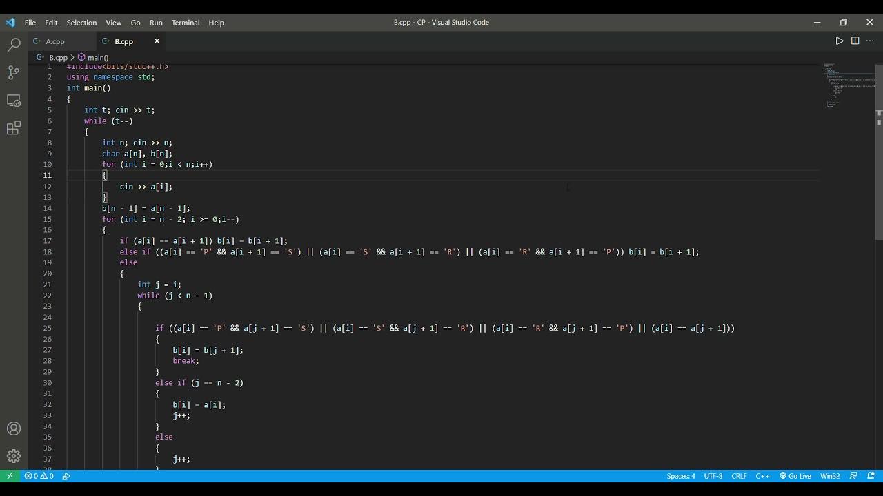 Rock Paper Scissors | Codechef December Long Challenge Solution | C++ - YouTube