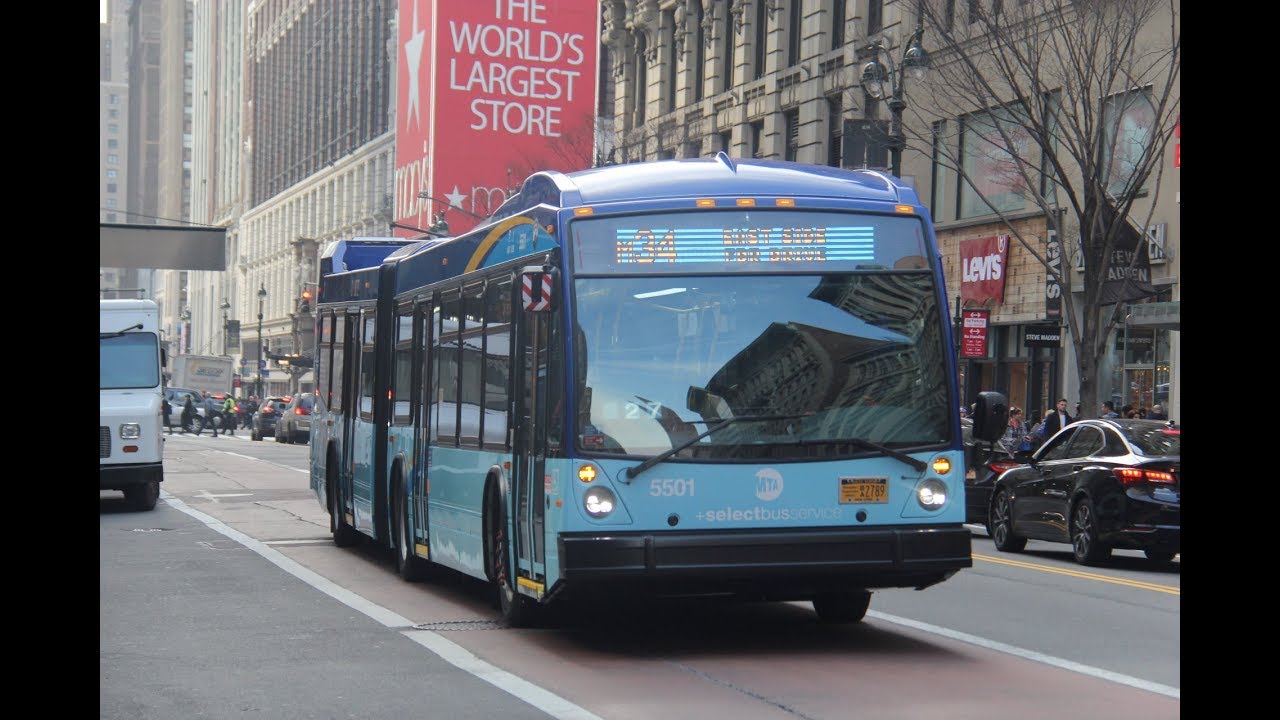 LF60102 LFS #5501 M34-SBS at 34th Street and 2nd Avenue - YouTube