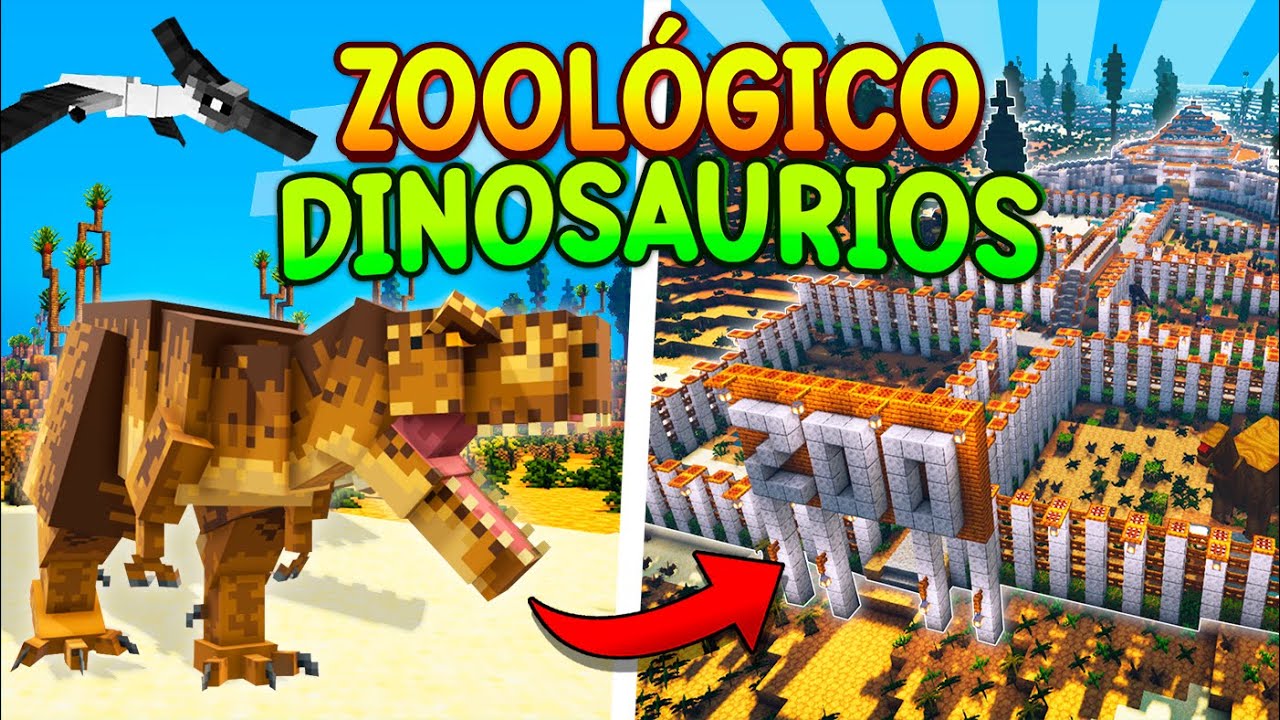 Construí un ZOOLÓGICO con DINOSAURIOS en MINECRAFT 🦖🦕 - YouTube