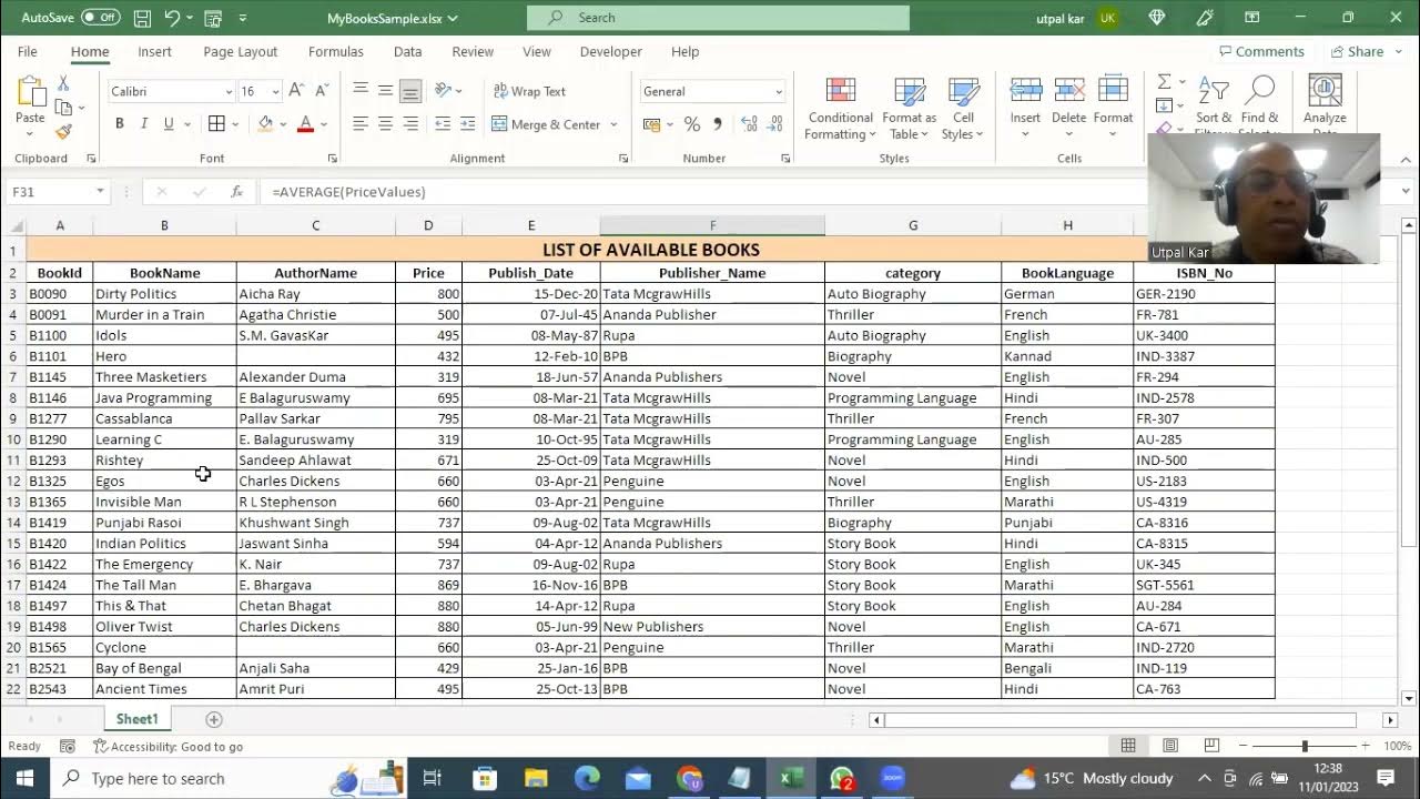 Learn If Sumif Countif And Averageif Functions In Excel Youtube