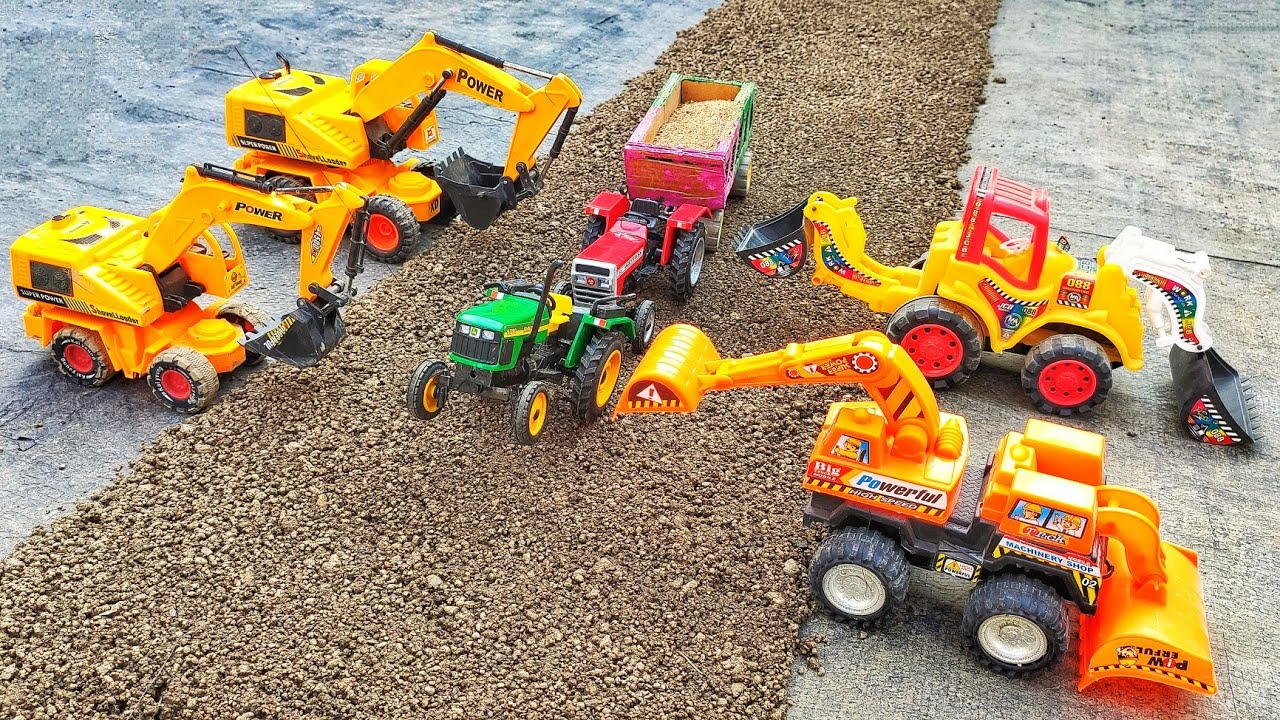 Jcb Backhoe Perform Stunts with John deere & MF Tractor | JCP Stunt ...