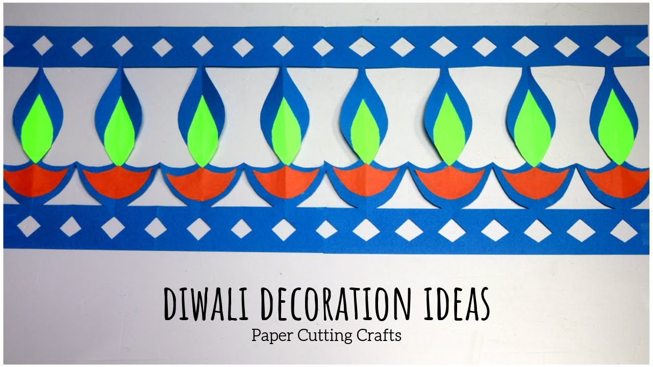 Door Hanging Toran | Paper Cutting Design | Easy Paper Toran | Diwali ...