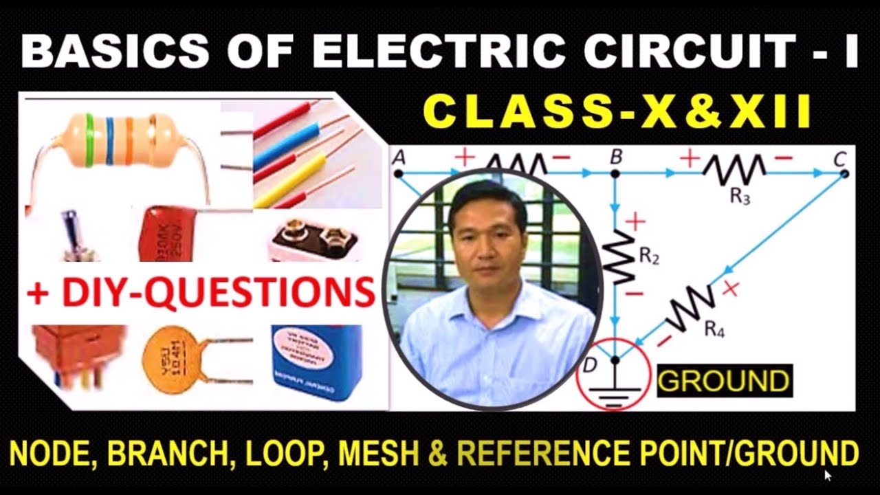 Node Branch Mesh And Loop In Electric Circuit 04 Lectures Physics Lesson Tutorial Youtube