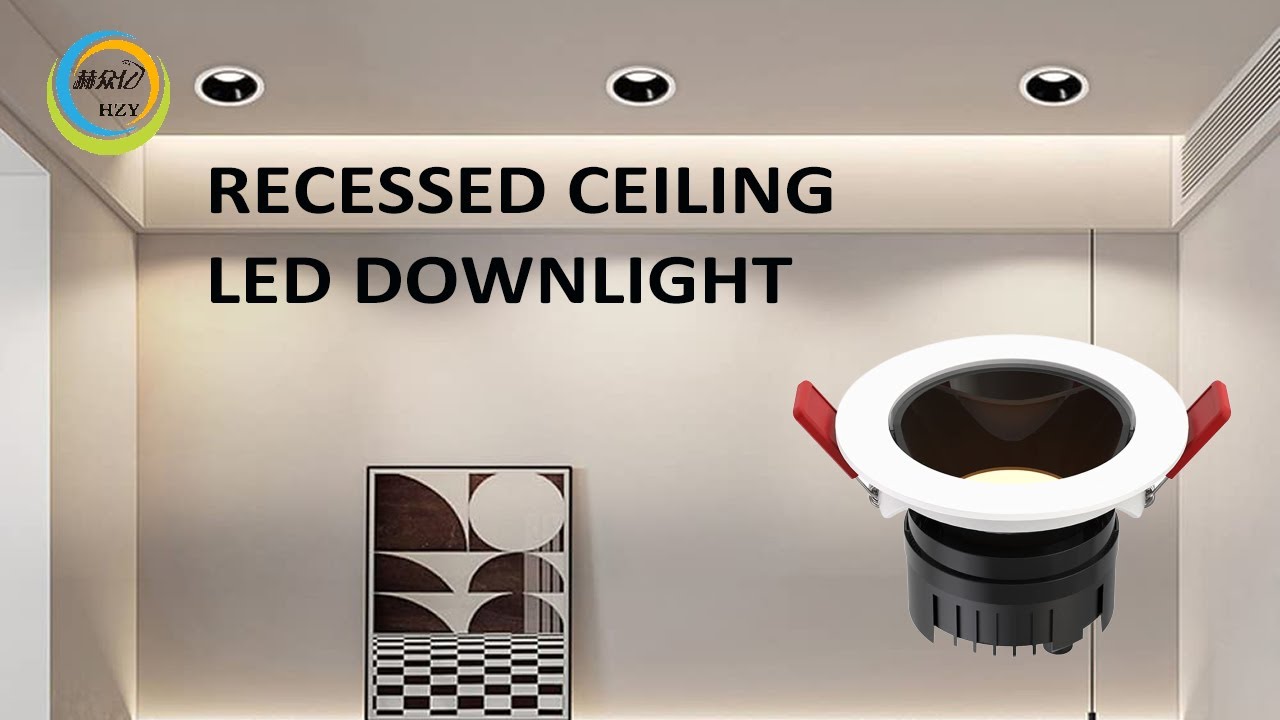 Anti-glare soft light recessed ceiling downlight indoor simple install ...