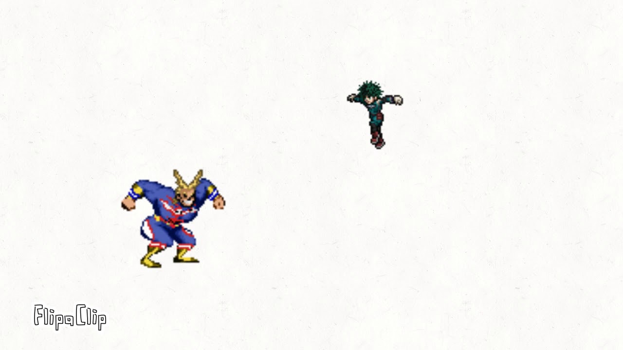 Allmight vs Deku | My first sprite animation - YouTube