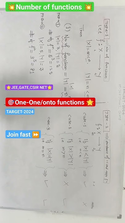 👉IIT-JEE💥Tricks 💥number of Functions🌟one-one🌟🔥onto functions 💥💥 - YouTube