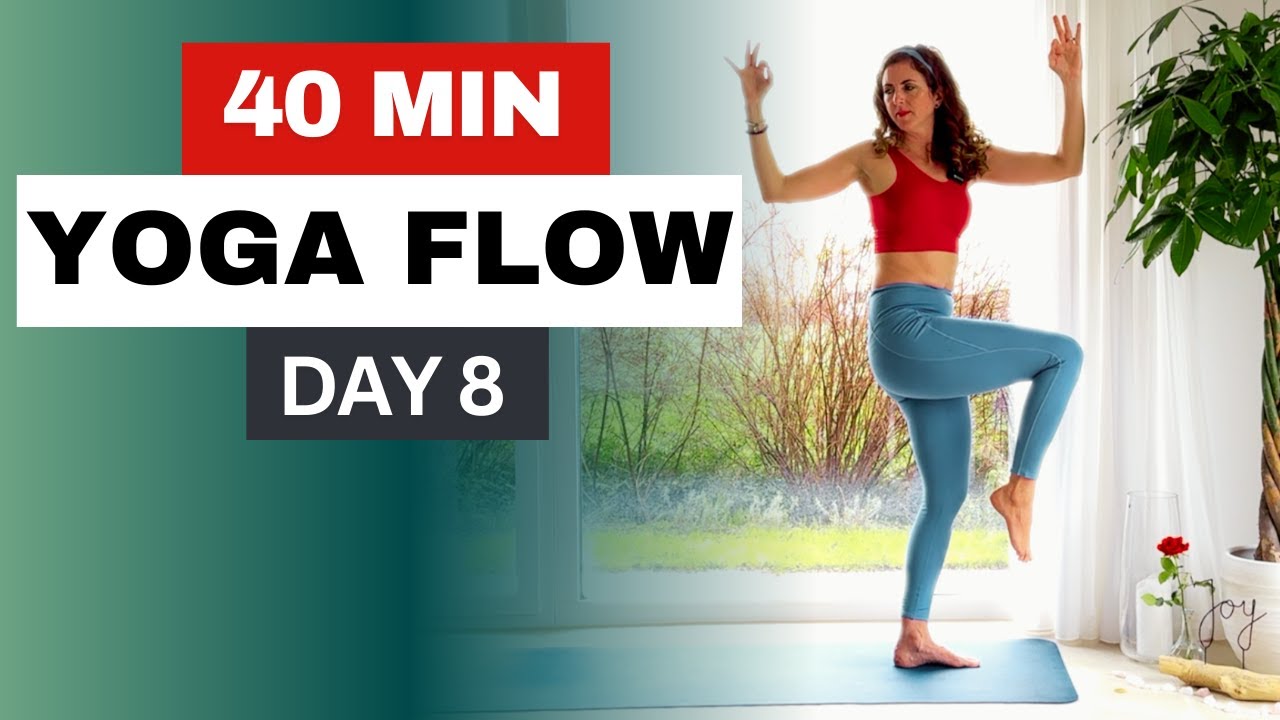 40 Min Full Body Yoga | Day 8 - 28 Day Yoga QiFlow Program - YouTube