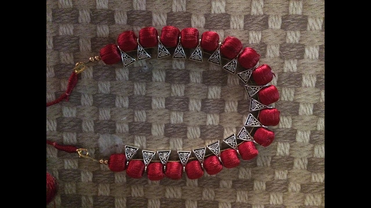 How to make an elegant silk thread bail necklace. Jewelry making at ...