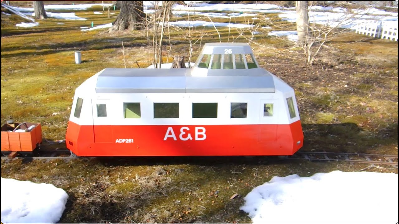 Remaining snow garden railway - YouTube