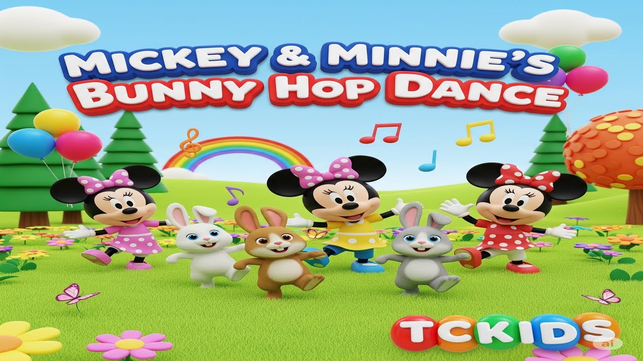 Mickey & Minnie's Bunny Hop Dance 🐇🎶 Nursery Rhymes & Kids Songs ...