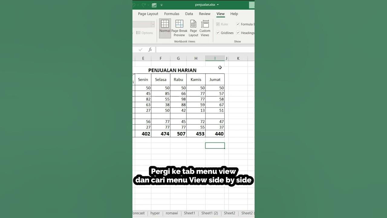 Cara Menampilkan 2 File Excel Dalam 1 Layar #shorts - YouTube