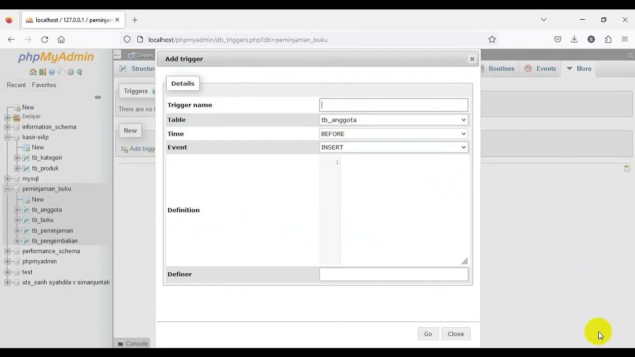 belajar trigger part 2 - YouTube