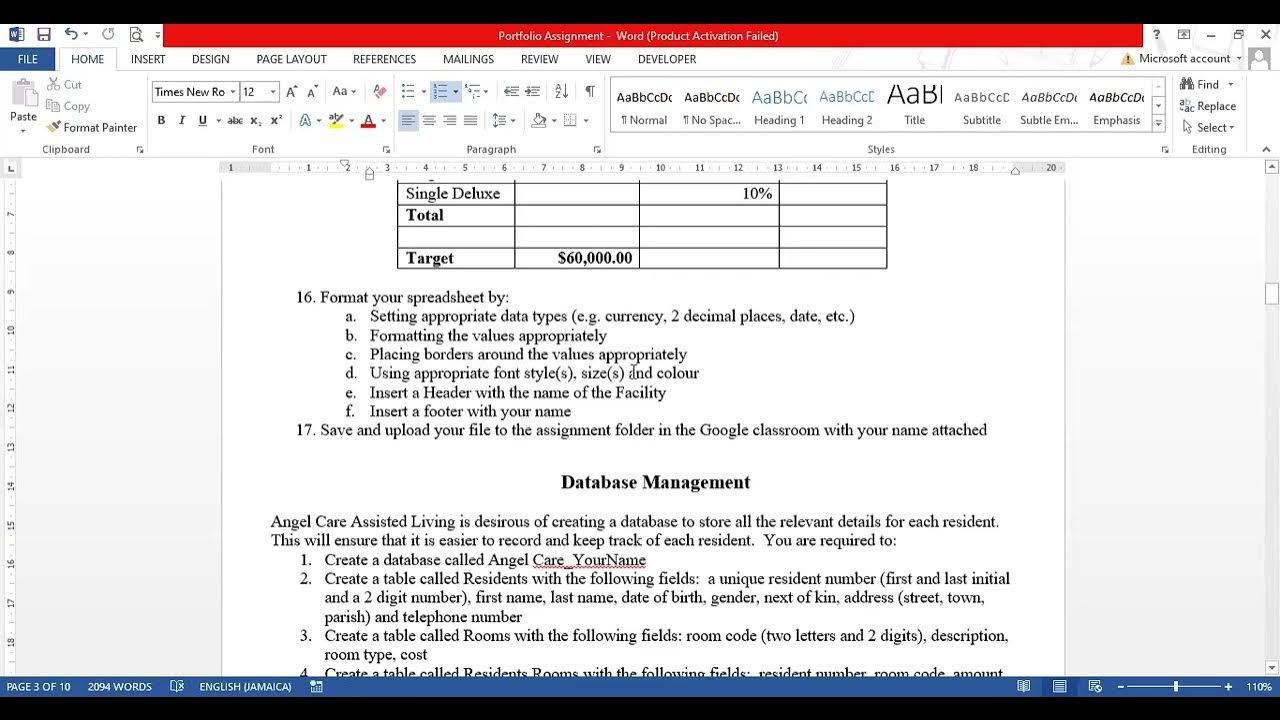 Using Computer Applications: Excel Project | Part 4 - YouTube