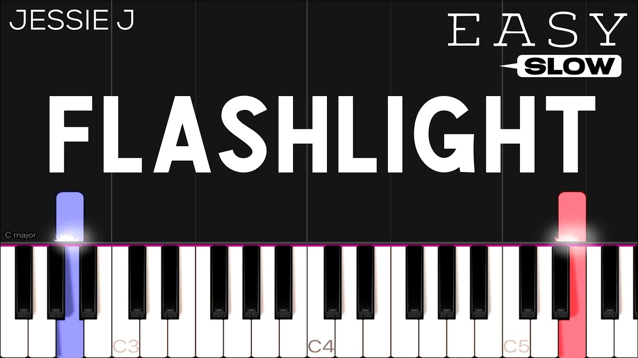 Jessie J - Flashlight | SLOW EASY Piano Tutorial - YouTube