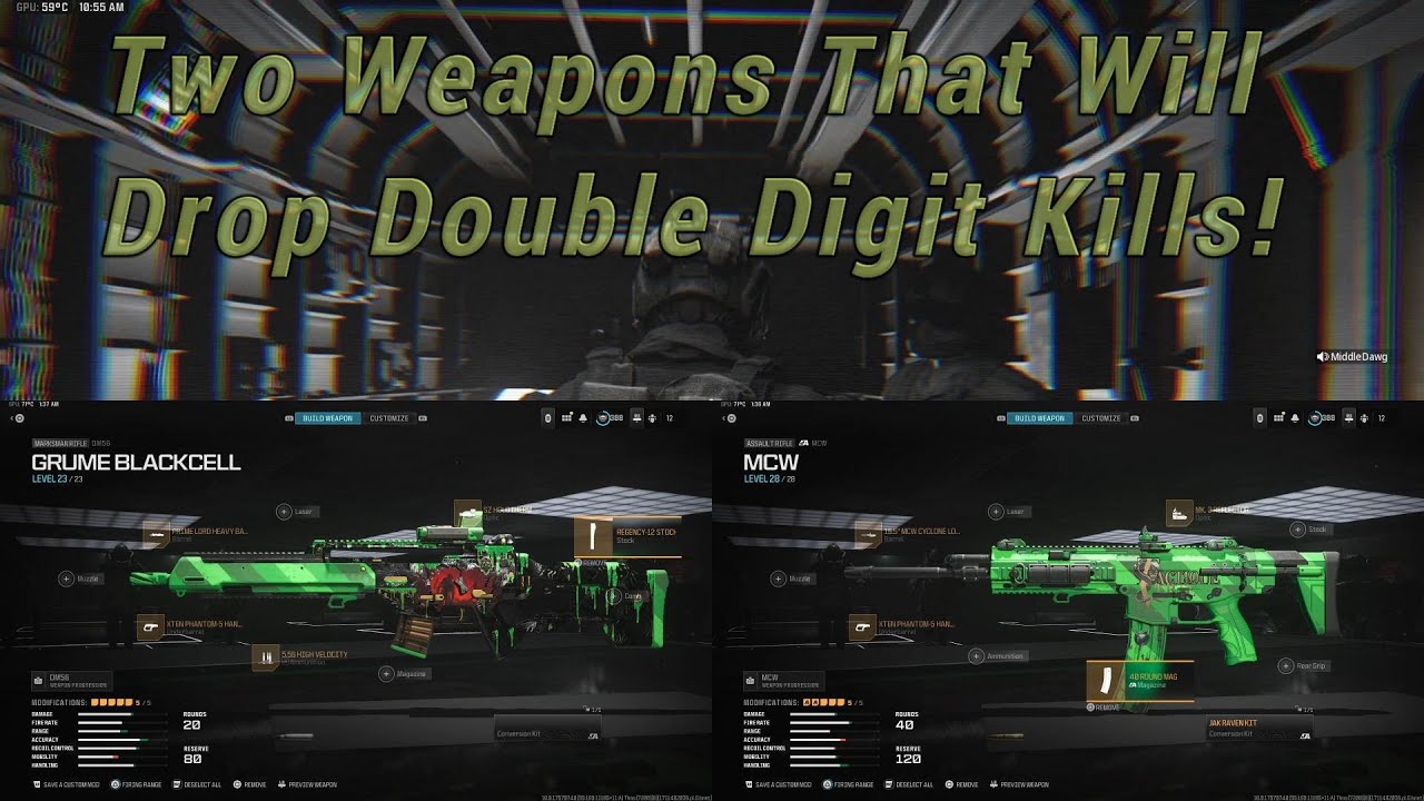 MW3 COD - DM56 and MCW are Perfect for double-digit kills! Must Try ...