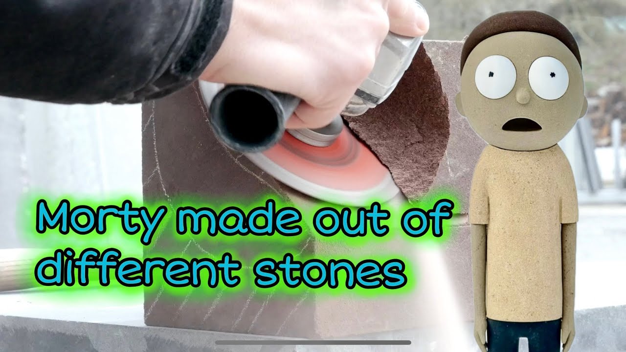 Sculpting Morty entirely out of stone. No paint involved - YouTube
