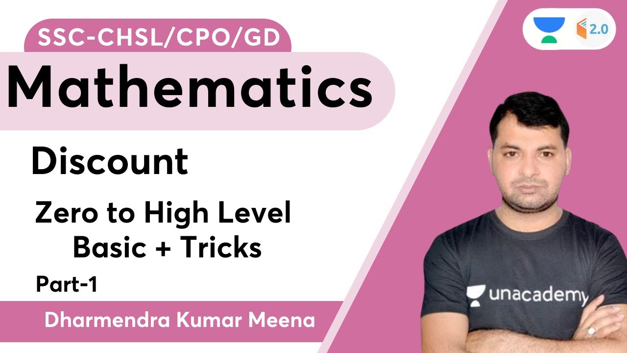 Discount (Part-1) ( Zero to High Level Basic + Tricks) | Maths | SSC ...