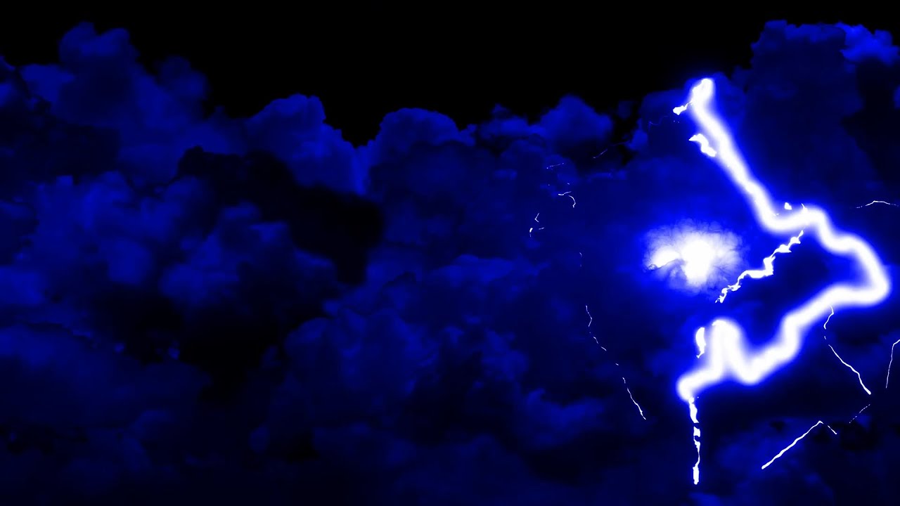 Blue Thunderstorm Animated Clouds 4K Lightning Electric Motion ...