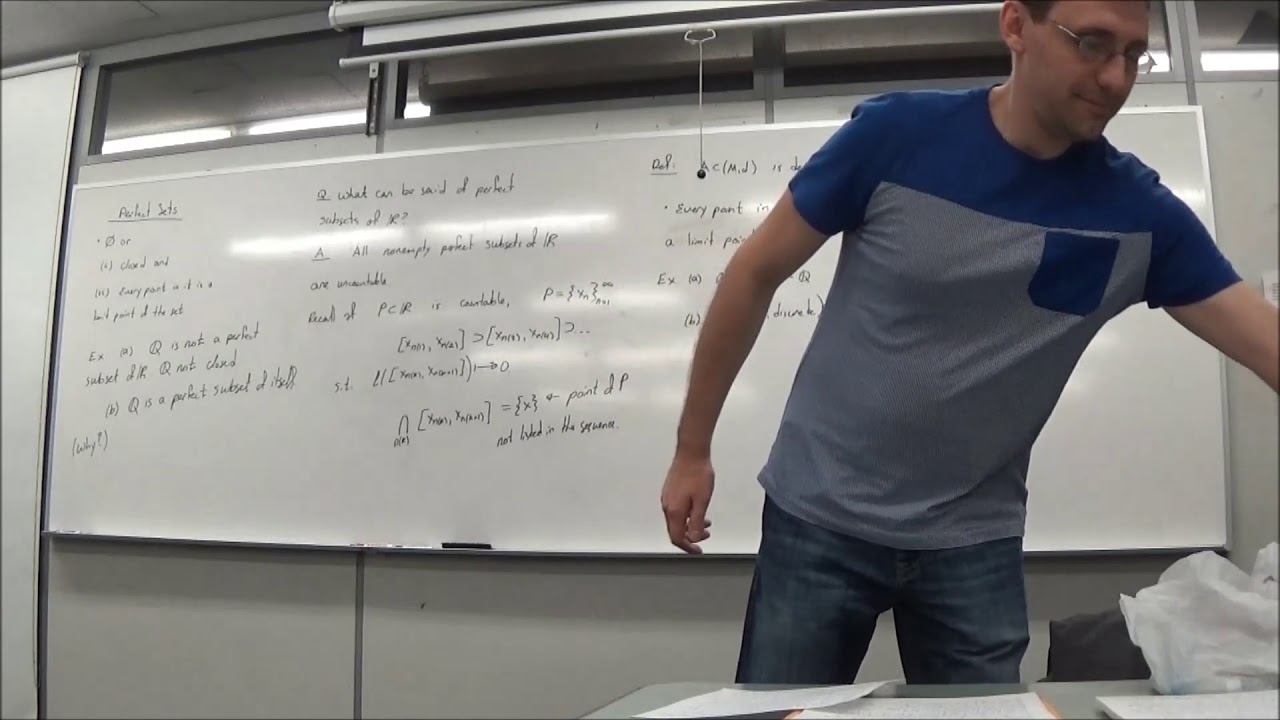 Introduction to Math Analysis (Lecture 21): Perfect, Dense, and Nowhere Dense Sets - YouTube