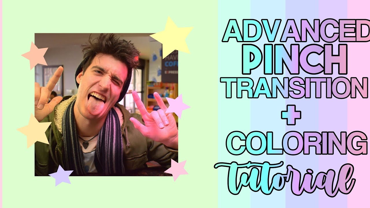 advance pinch transition + coloring effect tutorial on alight motion ...
