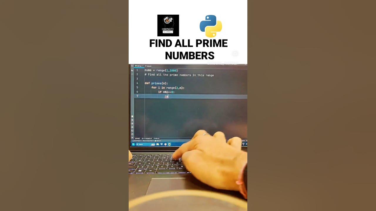 Find all prime numbers in python 🌟#prime #number #python #youtubeshorts ...